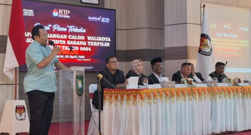 KIP Kota Sabang Tetapkan H. Zulkifli H. Adam Sebagai Wali Kota Terpilih Pilkada 2024 ...